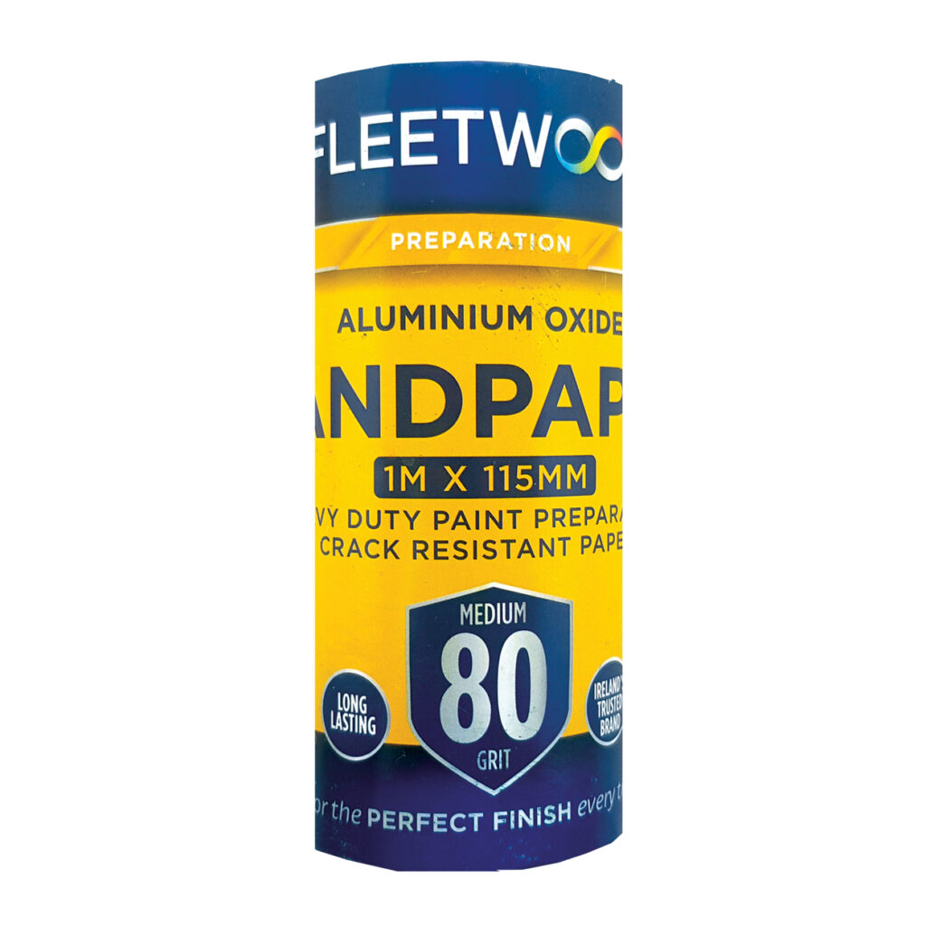 Aluminium Oxide Sandpaper 1m x 115mm 80Grit | Fleetwood