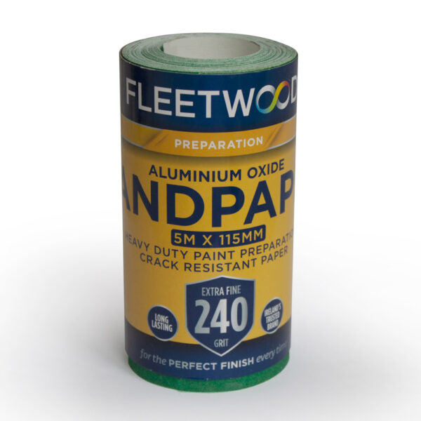 Aluminium Oxide Sandpaper 5m x 115mm 240 Grit | Fleetwood